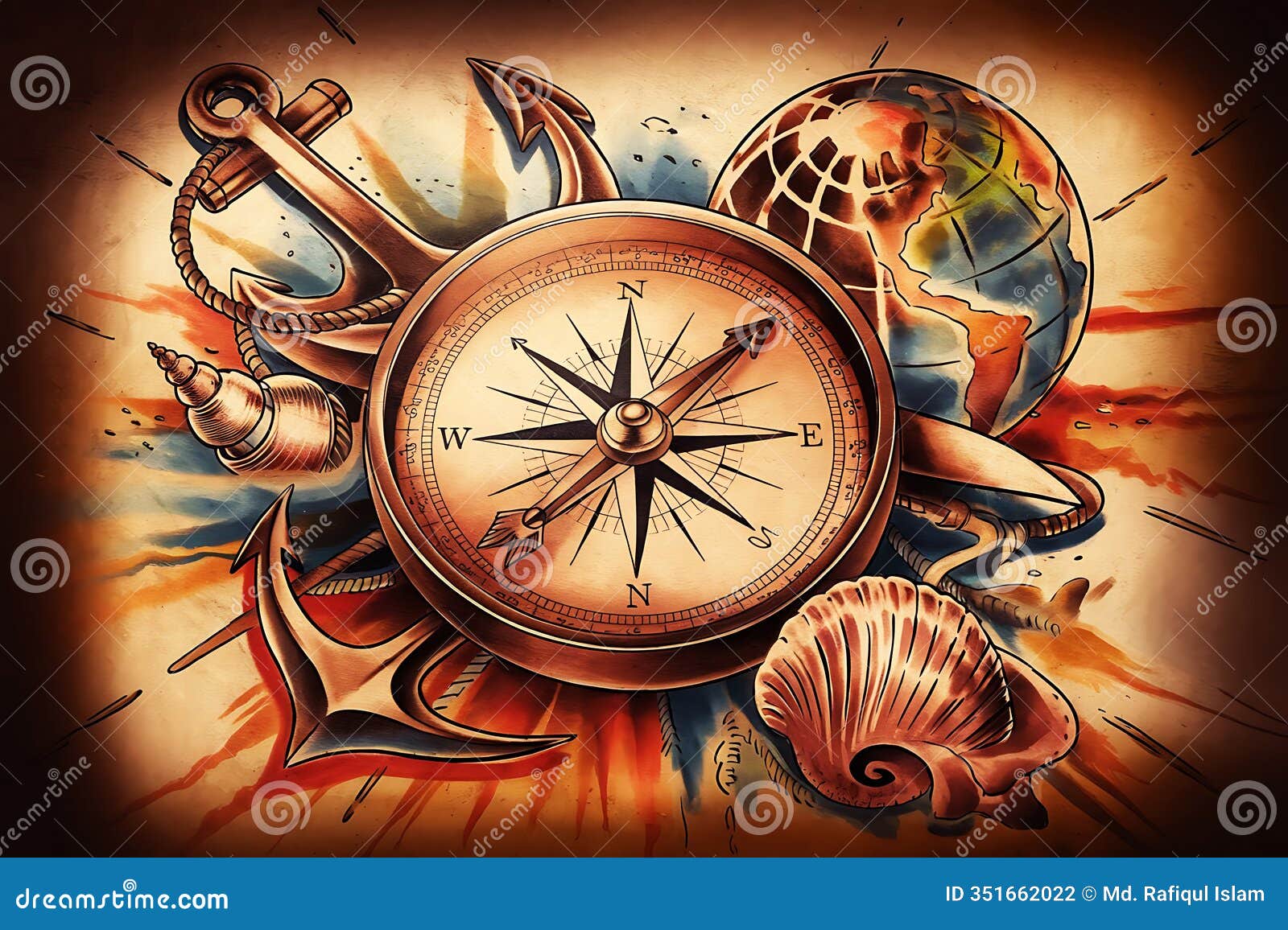 Parchment With Compass Rose Stock Photo | CartoonDealer.com #170599794