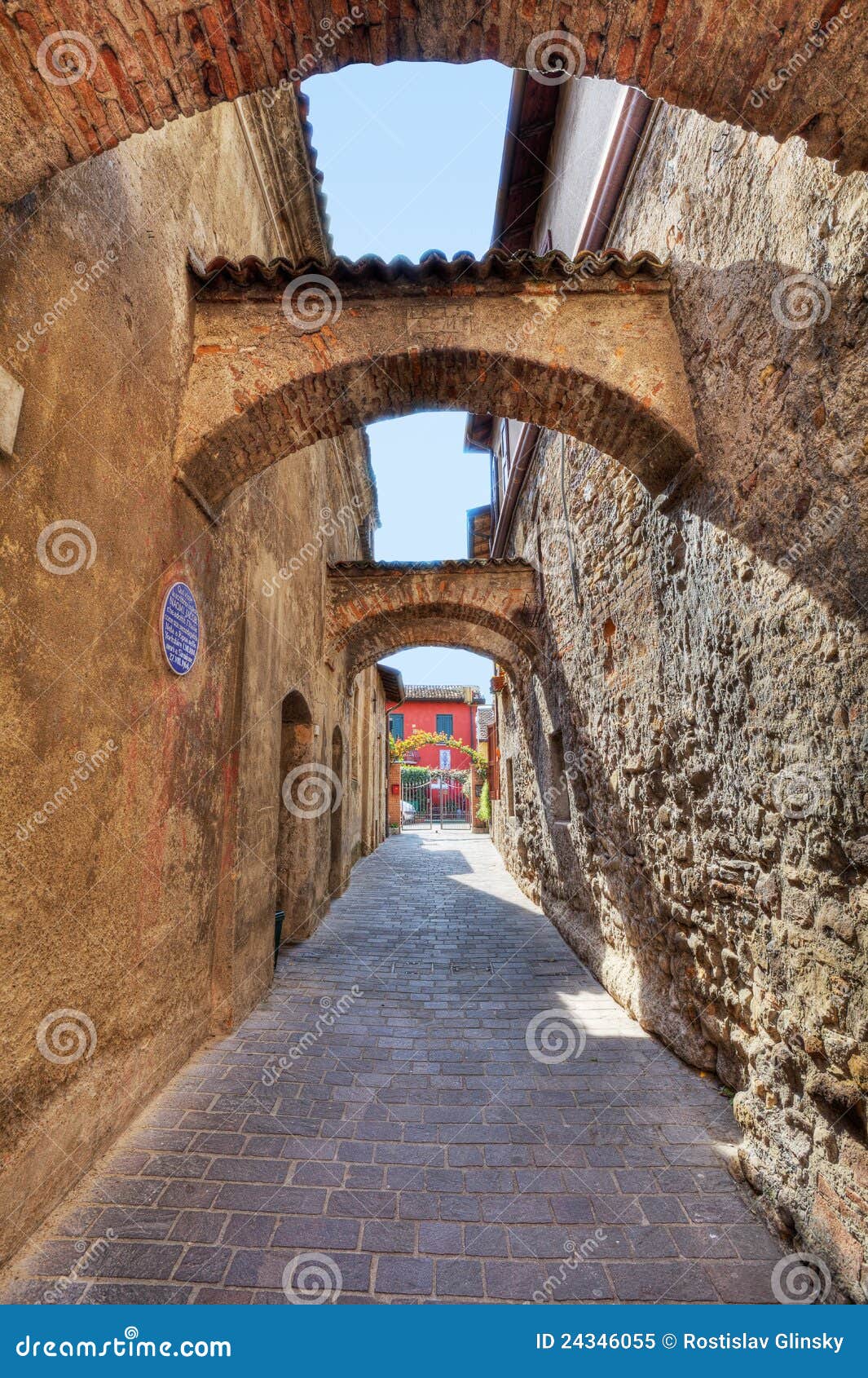 Ancient Pathway. Sirmione, Italy. Stock Image - Image of street, paved ...
