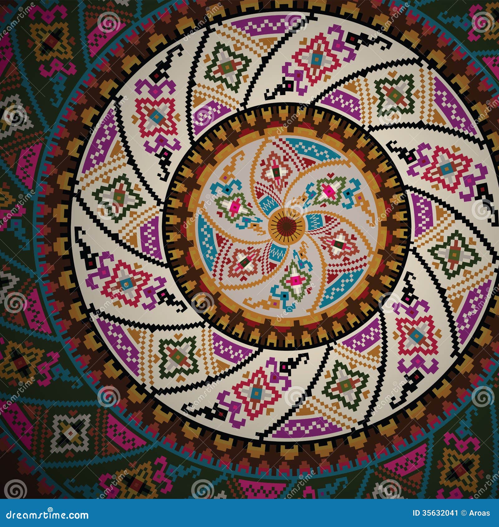 Ancient Pattern. Vector Illustration Stock Vector - Illustration of ...