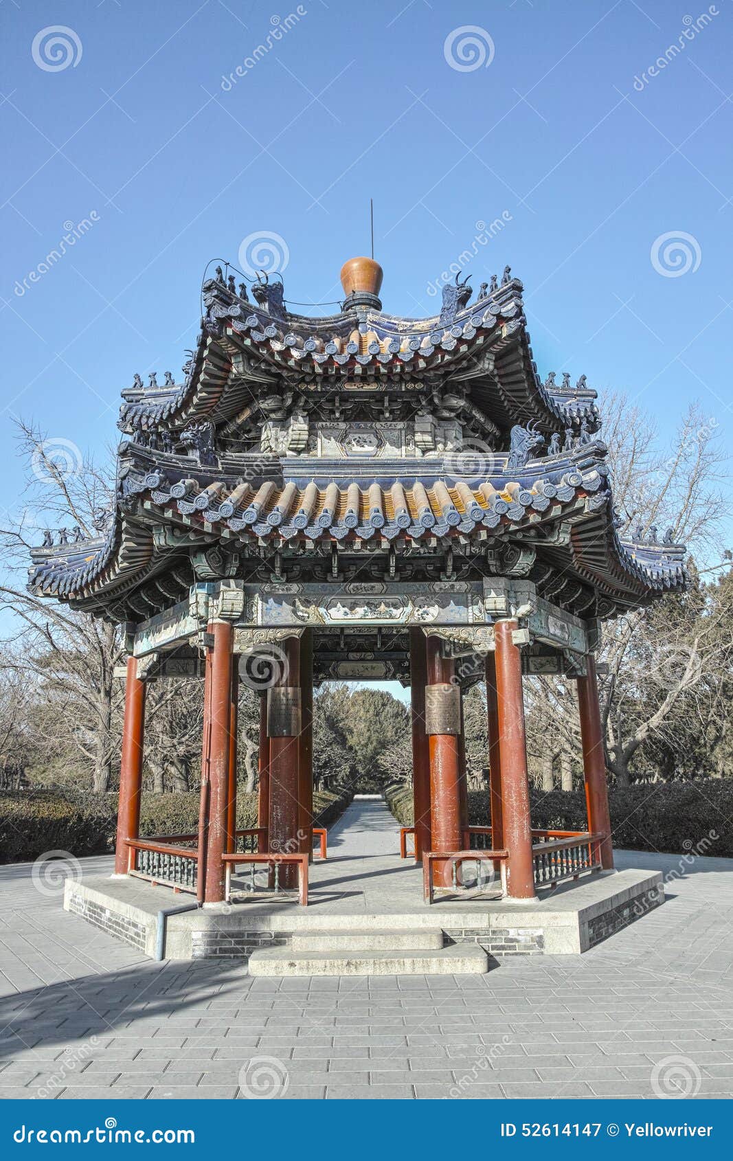 Ancient pavilion stock image. Image of asian, chinese - 52614147