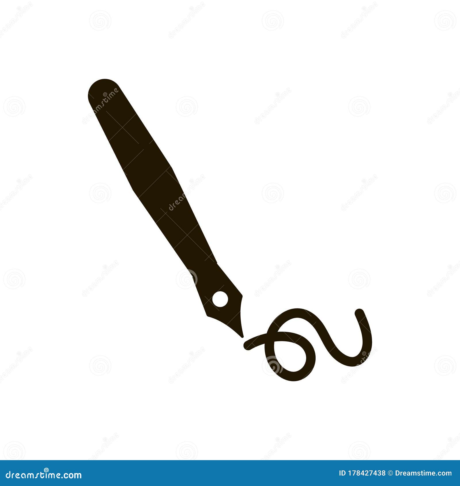Ancient Pen Icon on White Background. EPS 10. Vector Illustration ...