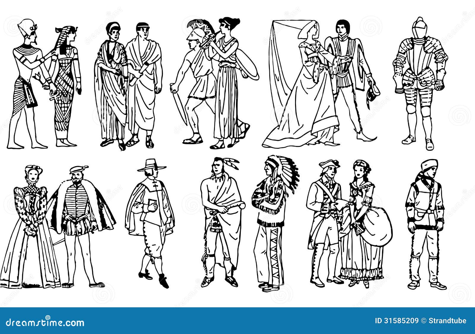 Ancient People stock illustration. Illustration of icon - 31585209