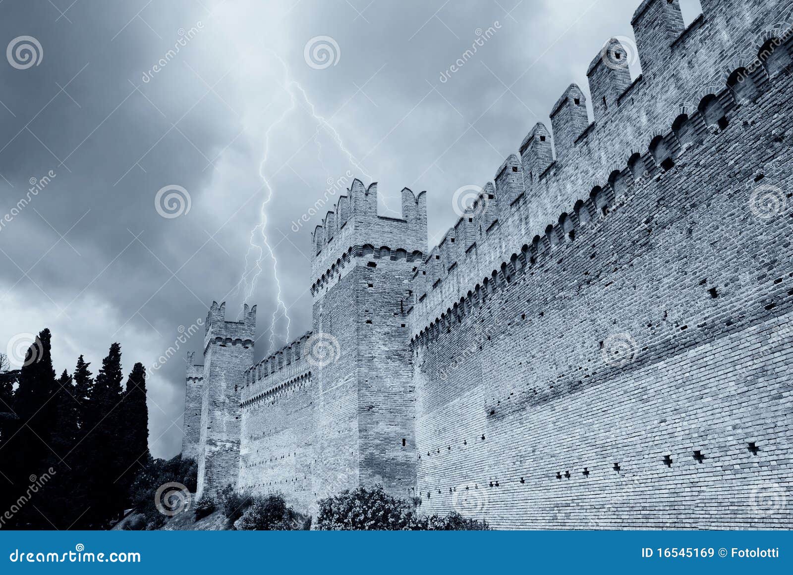 Ancient Perimeter Walls of the Fortress Stock Image - Image of ...