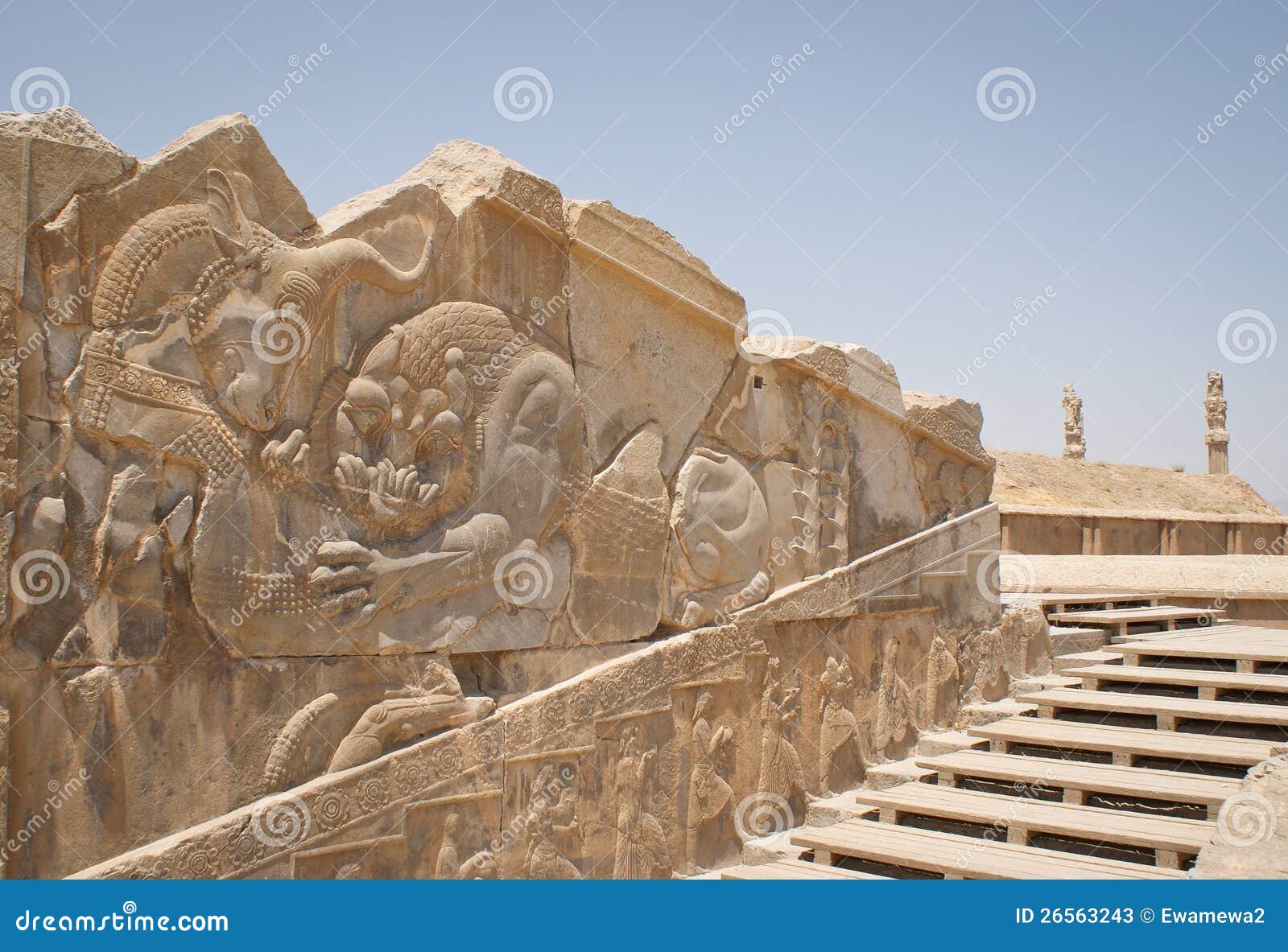 Ancient Persepolis Entrance Stock Image - Image of panel, arts: 26563243