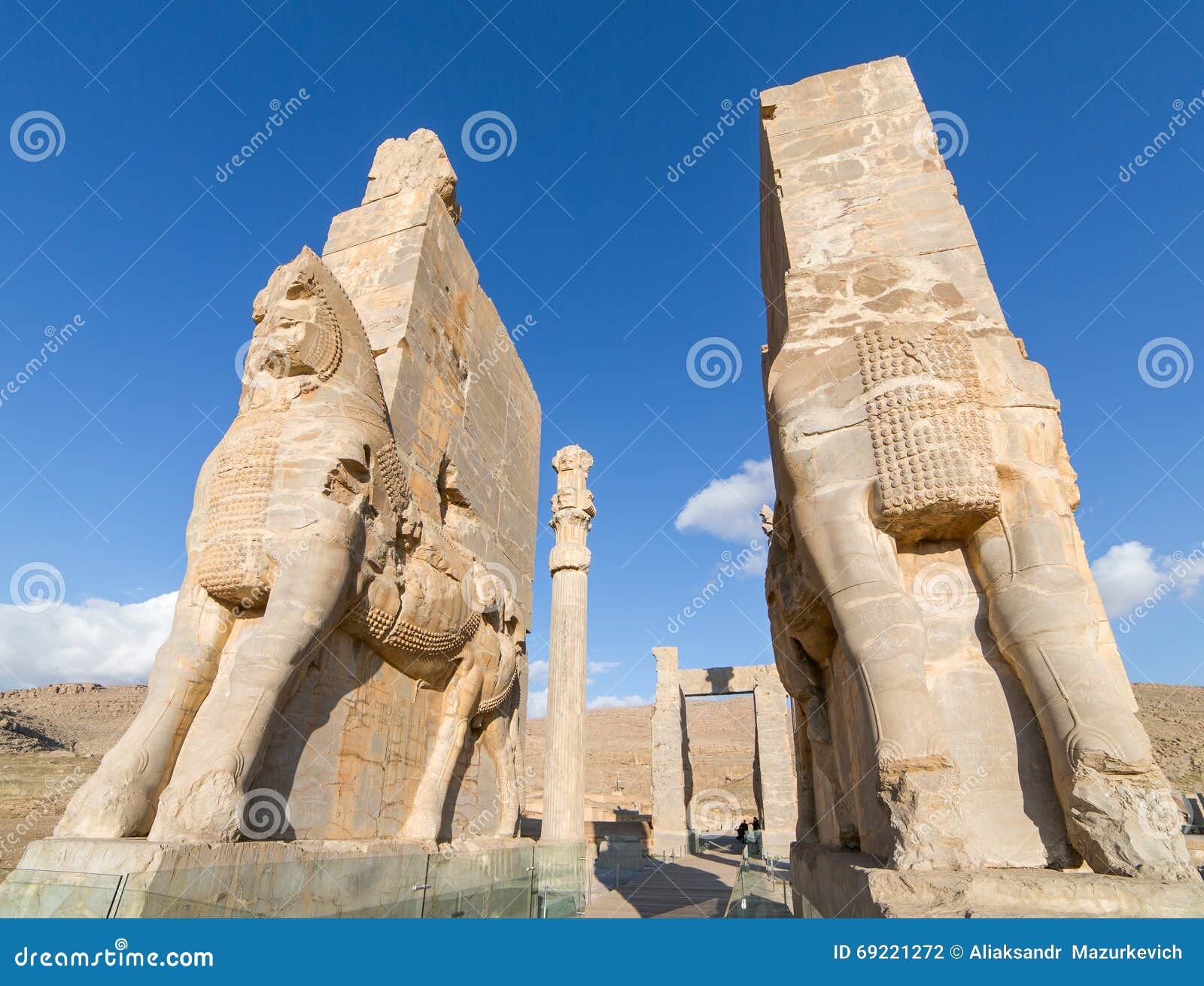 Ancient Persepolis Gate, Iran Stock Photo - Image of iranian, human ...