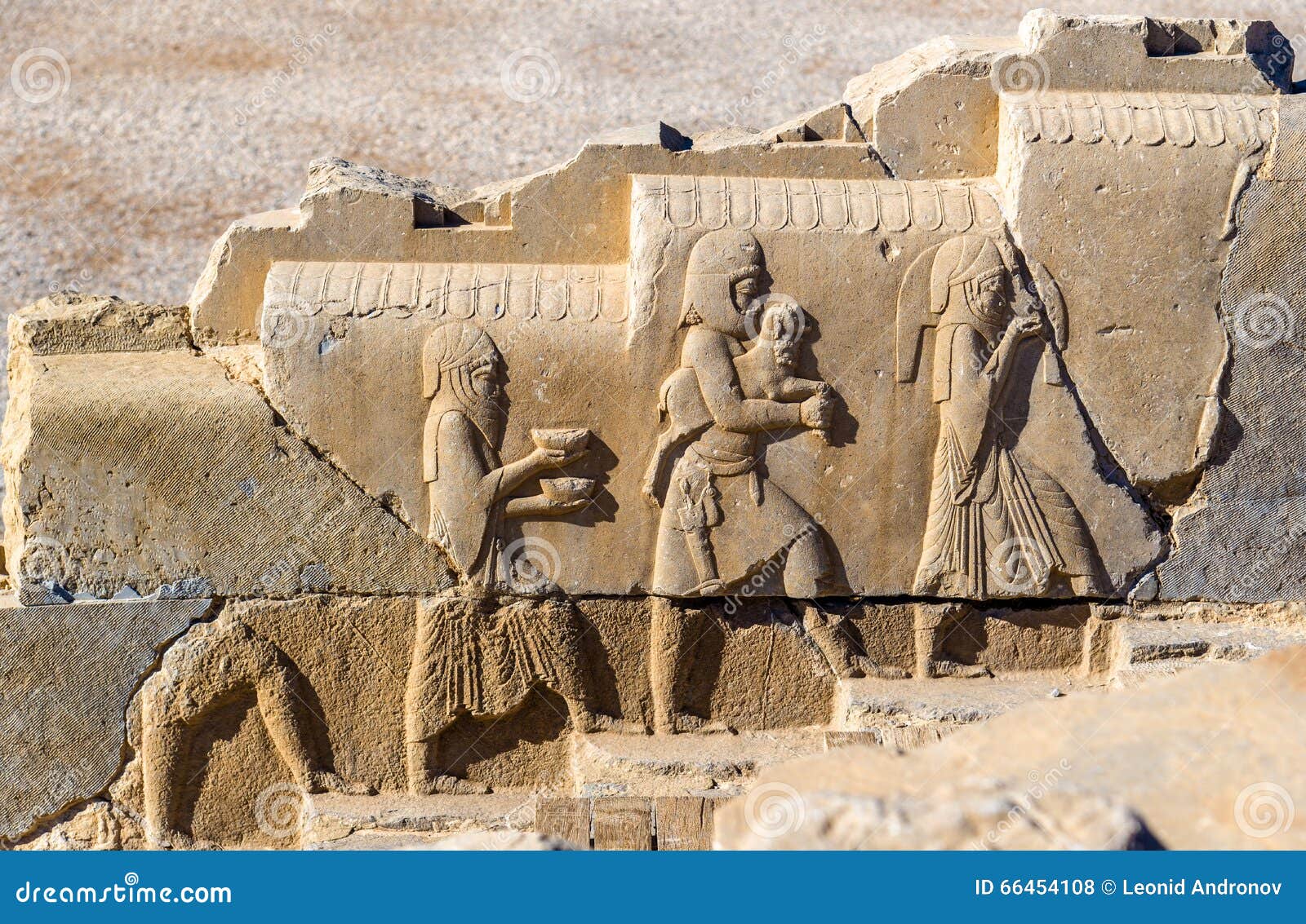 Ancient Persian Bas-relief in Persepolis Stock Photo - Image of ...