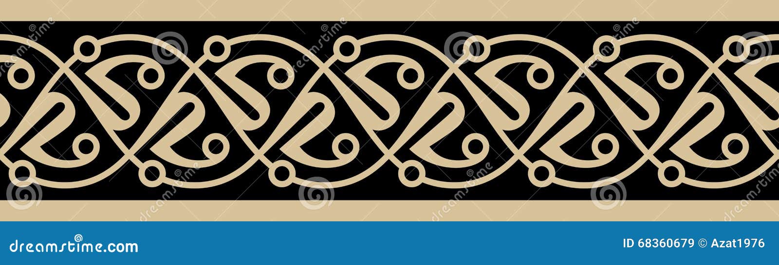 Ancient Persian Seamless Border Stock Vector - Illustration of arabic ...