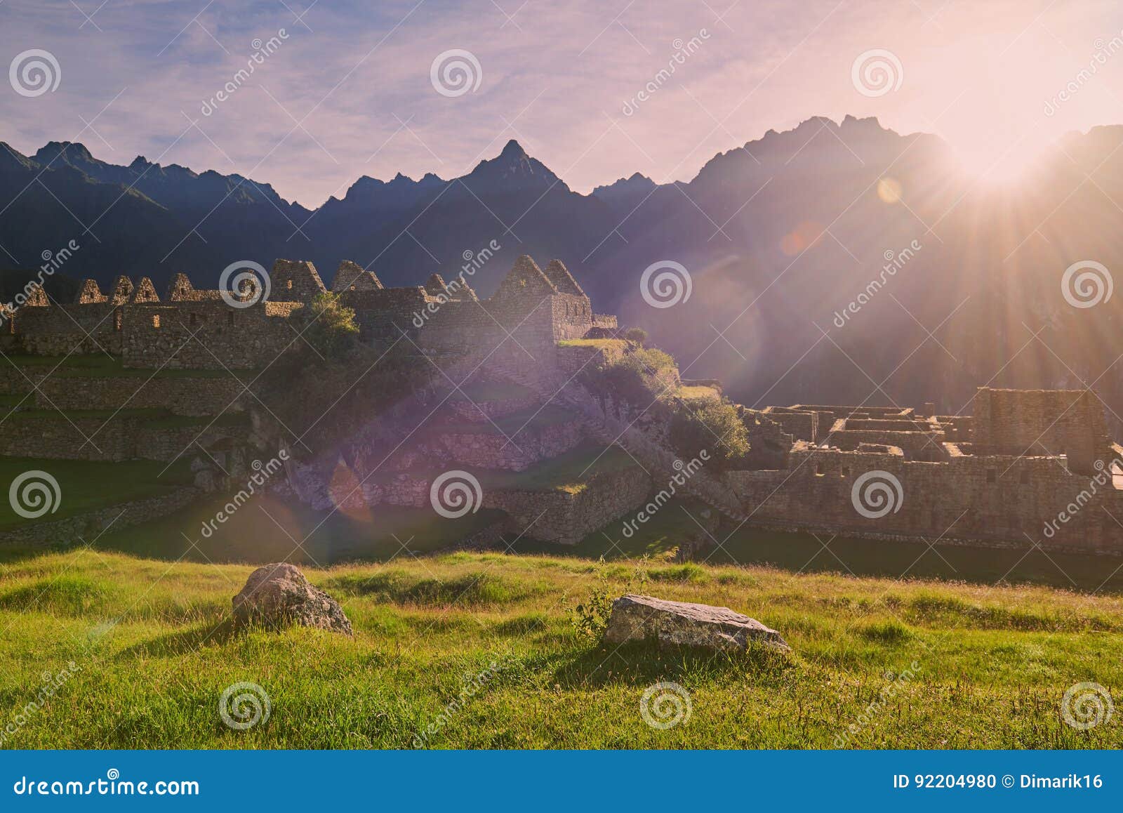 Ancient peruvian inca town stock photo. Image of mountains - 92204980