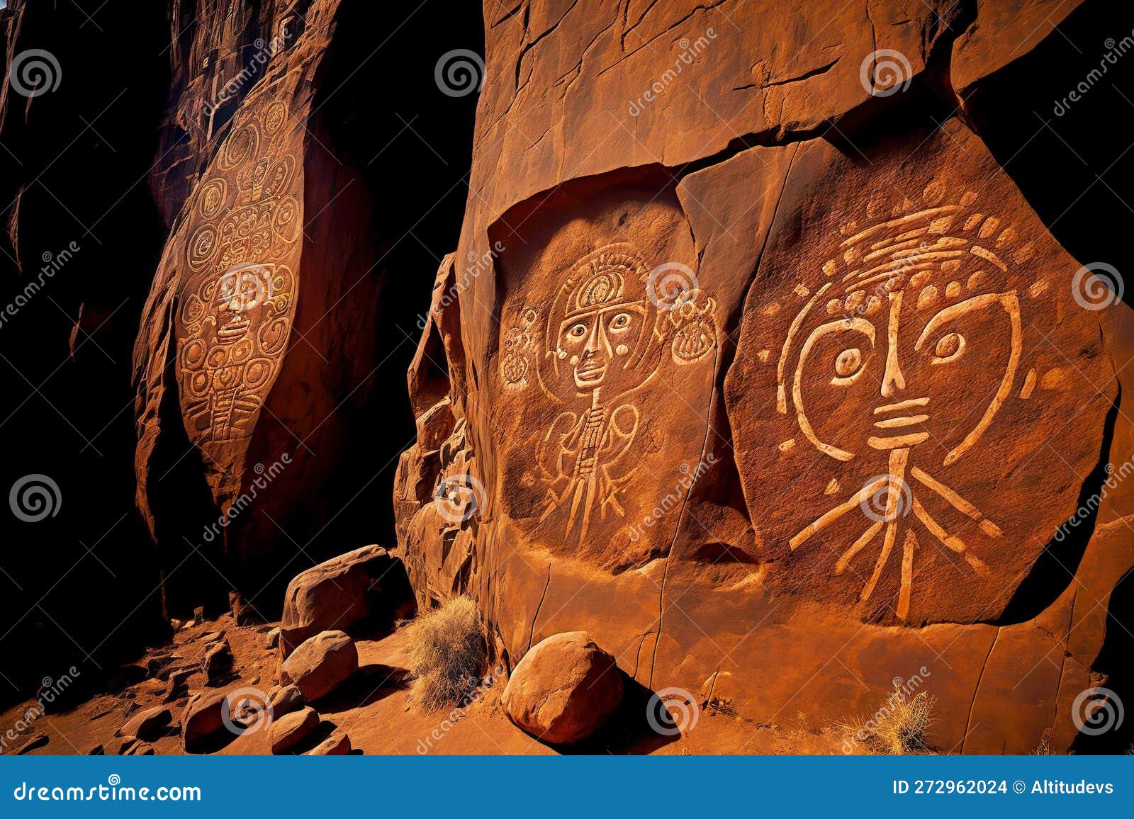 Ancient Petroglyphs On Cliff Surface Royalty-Free Stock Image ...