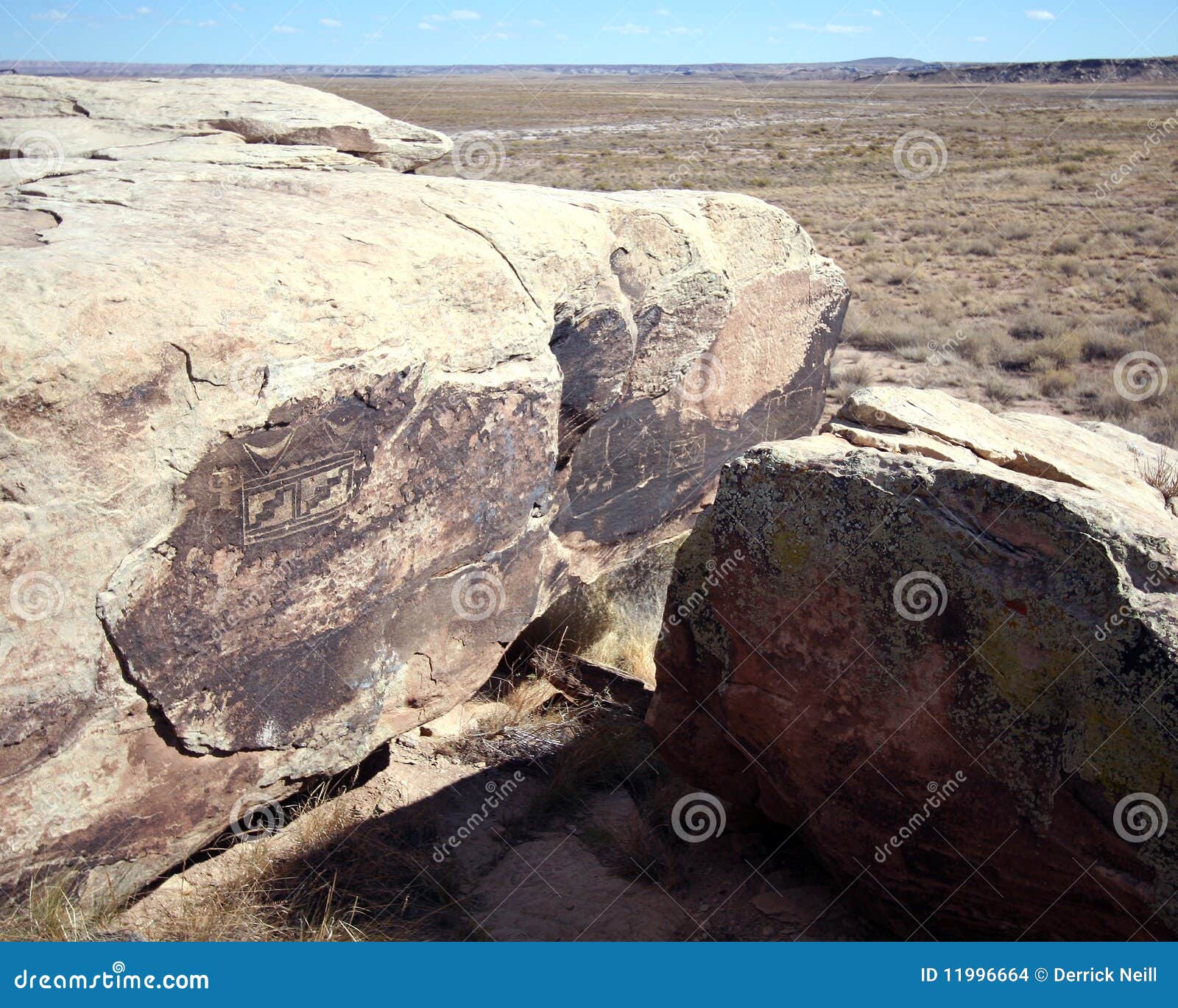 Ancient Petroglyphs in Petrified Forest Stock Photo - Image of ancient ...