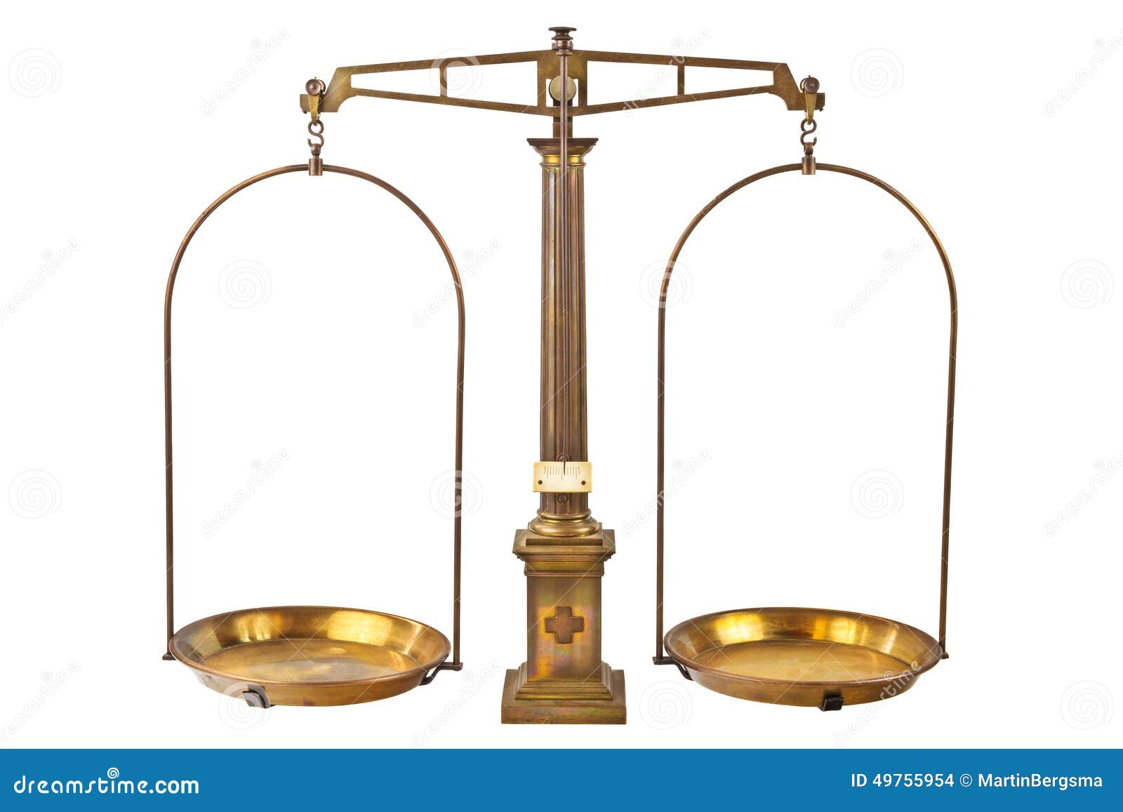 Ancient Pharmacy Balance Isolated On White Stock Photo | CartoonDealer ...