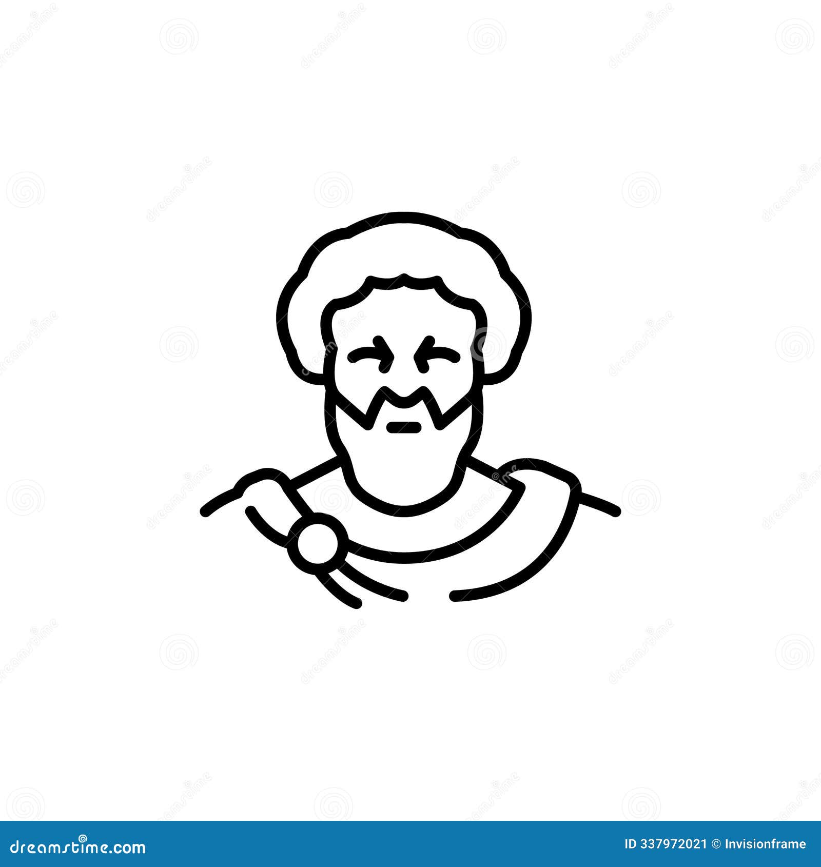 Ancient Philosopher Vector Art For Educational And Cultural ...