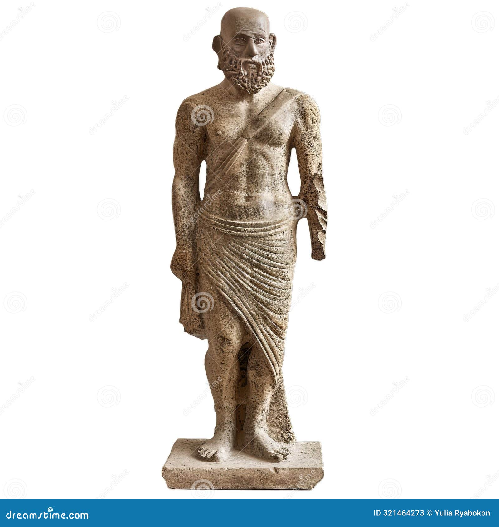 Ancient Philosopher Statue Isolated on Transparent Background Stock ...