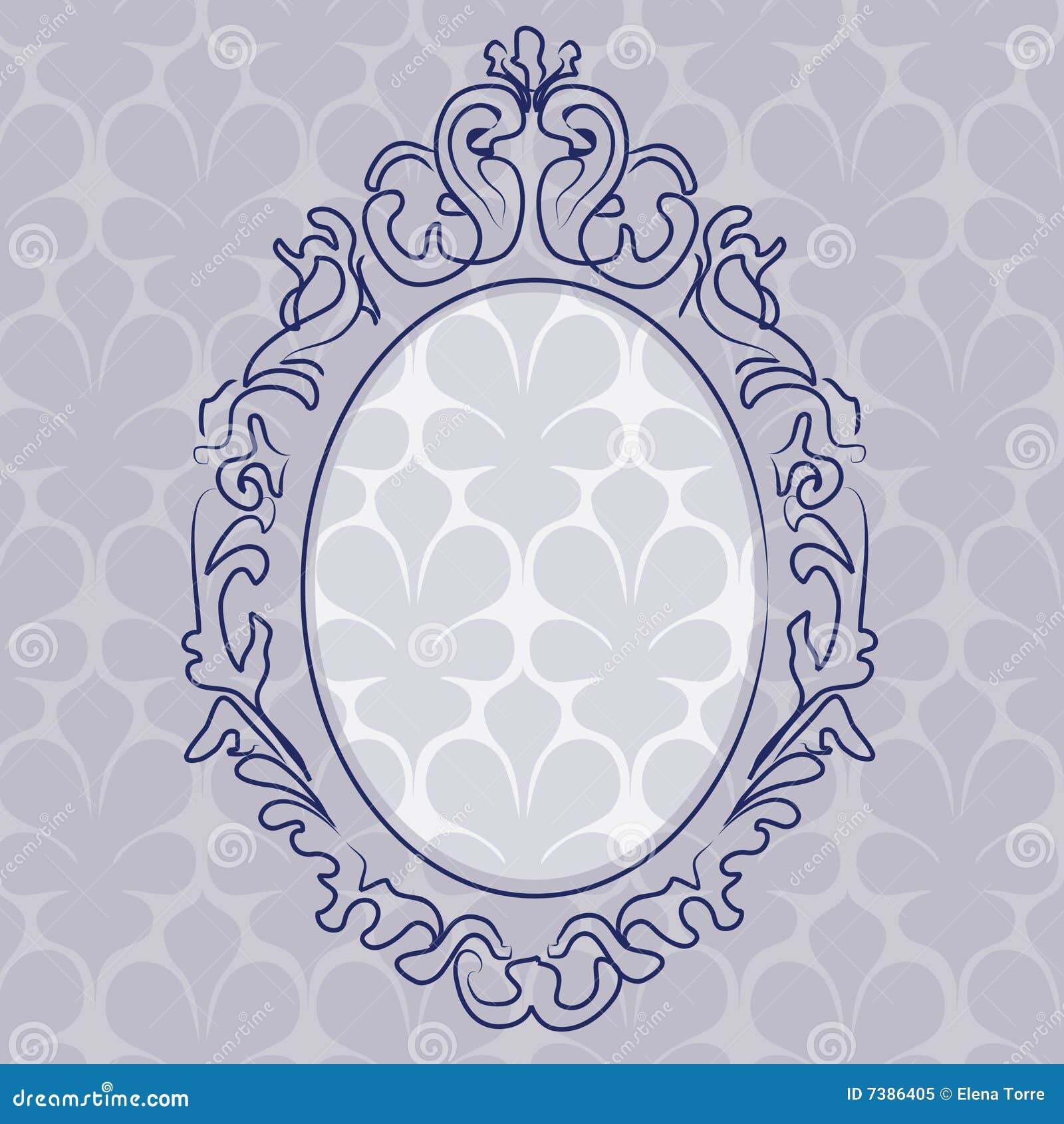 Ancient picture frame stock illustration. Illustration of decorated ...