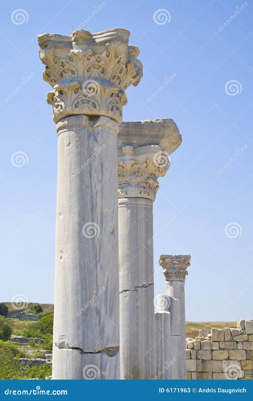Ancient Pillars Of Hercules In Amman Royalty-Free Stock Photography ...