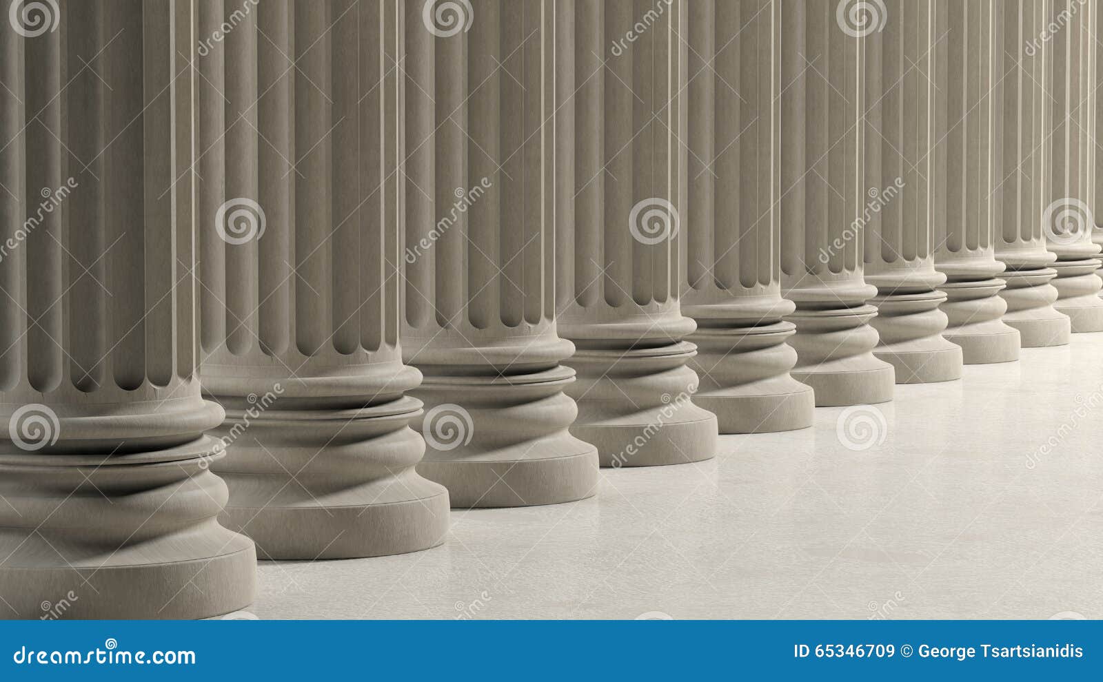 Ancient pillars in a row stock illustration. Illustration of pedestal ...