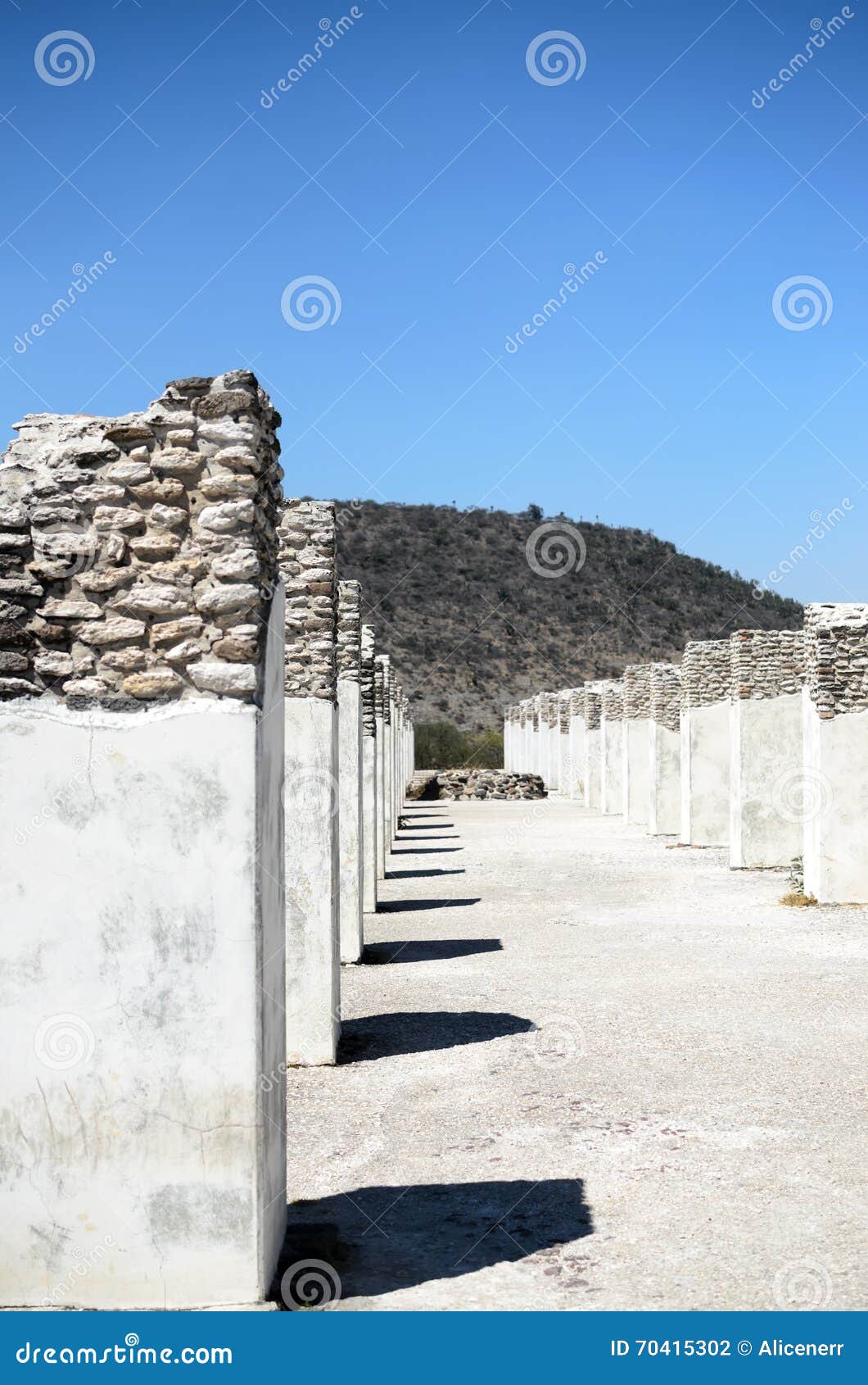 Ancient Pillars of Toltec Civilization Stock Photo - Image of space ...