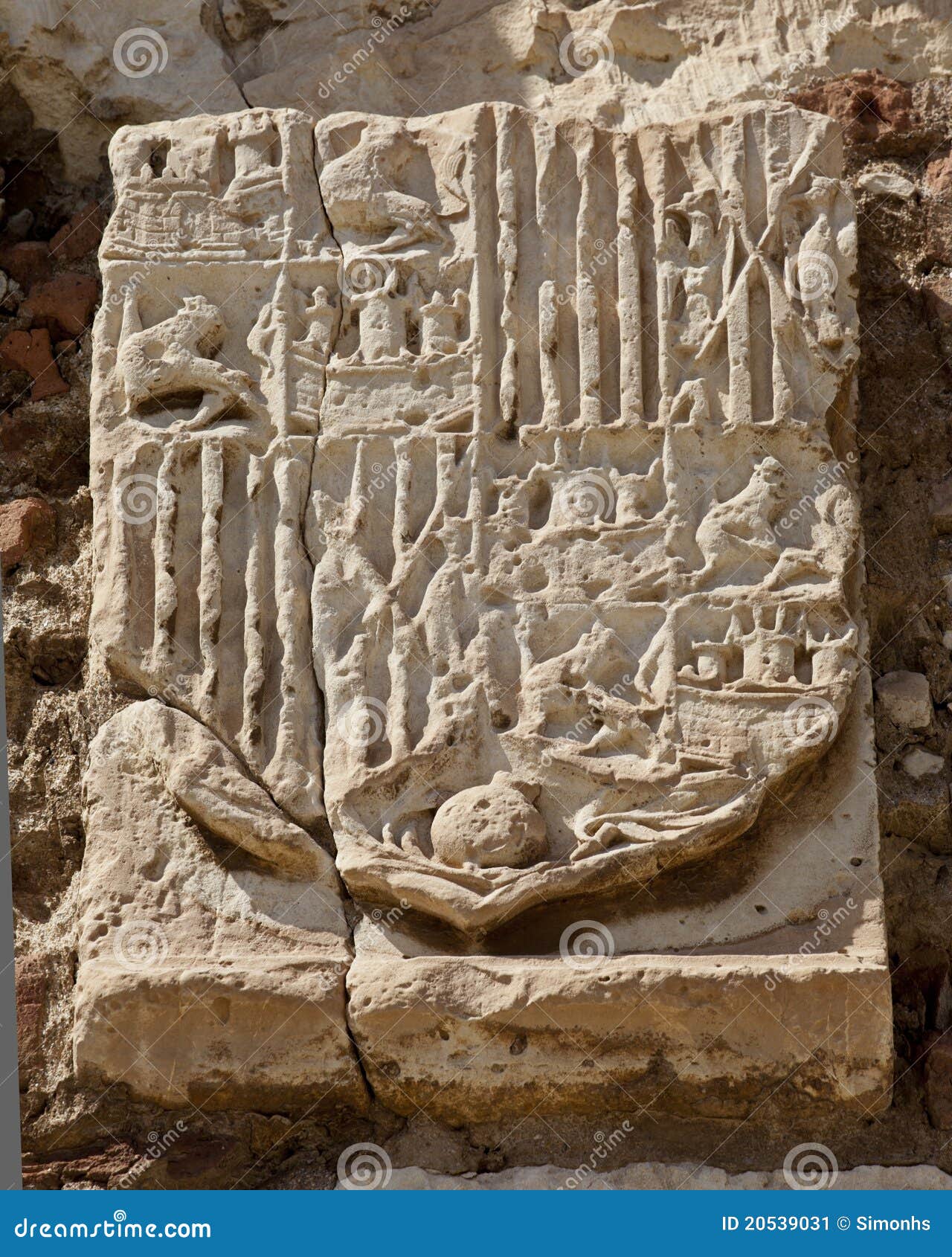 Ancient Plaque stock image. Image of alcazaba, ancient - 20539031