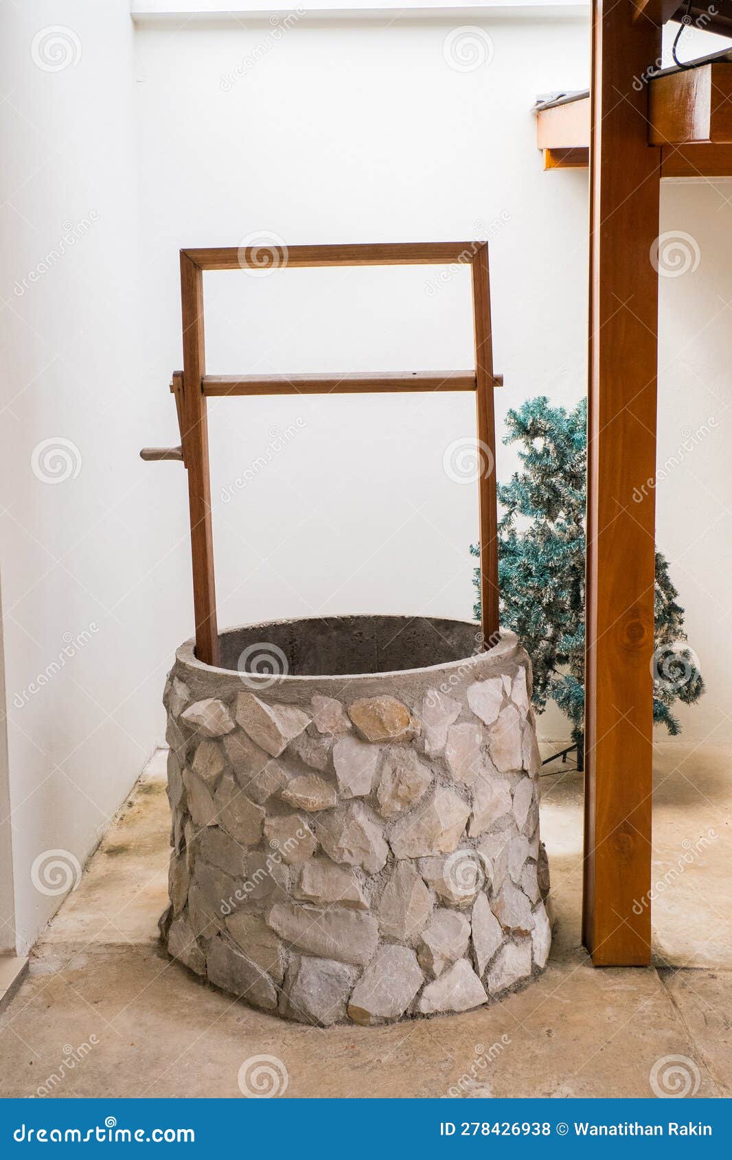 Ancient pond in old house stock photo. Image of morning - 278426938