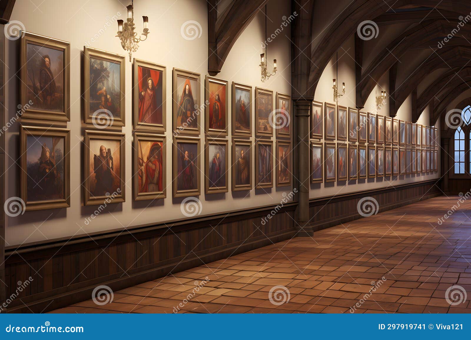 Blank Vertical, Horizontal and Square Decorative Art Transparent Gallery Mock-up. 8 Frames. Old ...