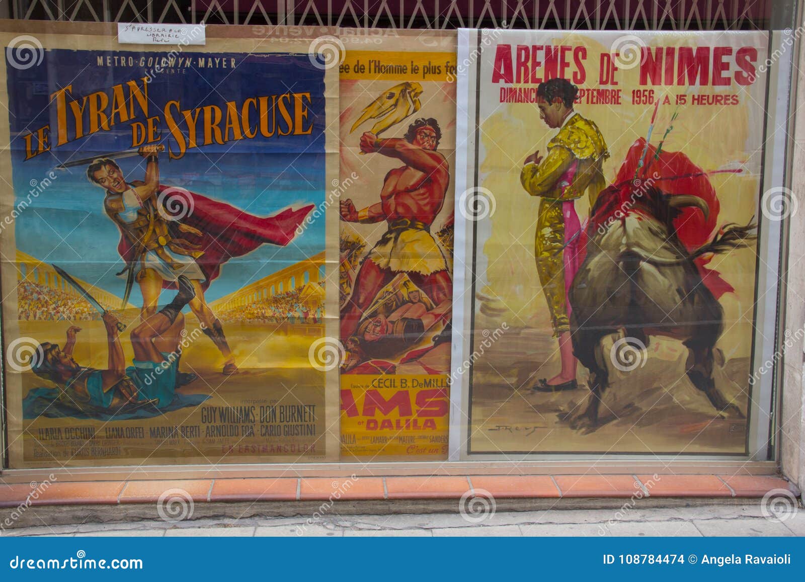 Ancient Posters of the Arena of Arles Editorial Stock Image - Image of ...