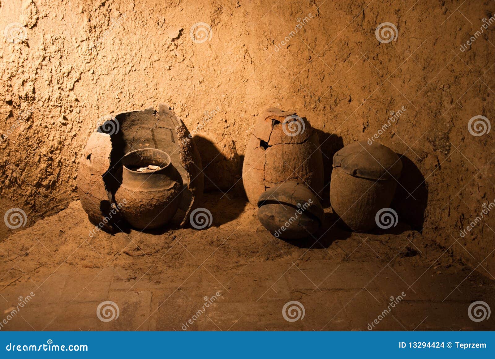Ancient pots stock photo. Image of rock, mansion, cellar - 13294424