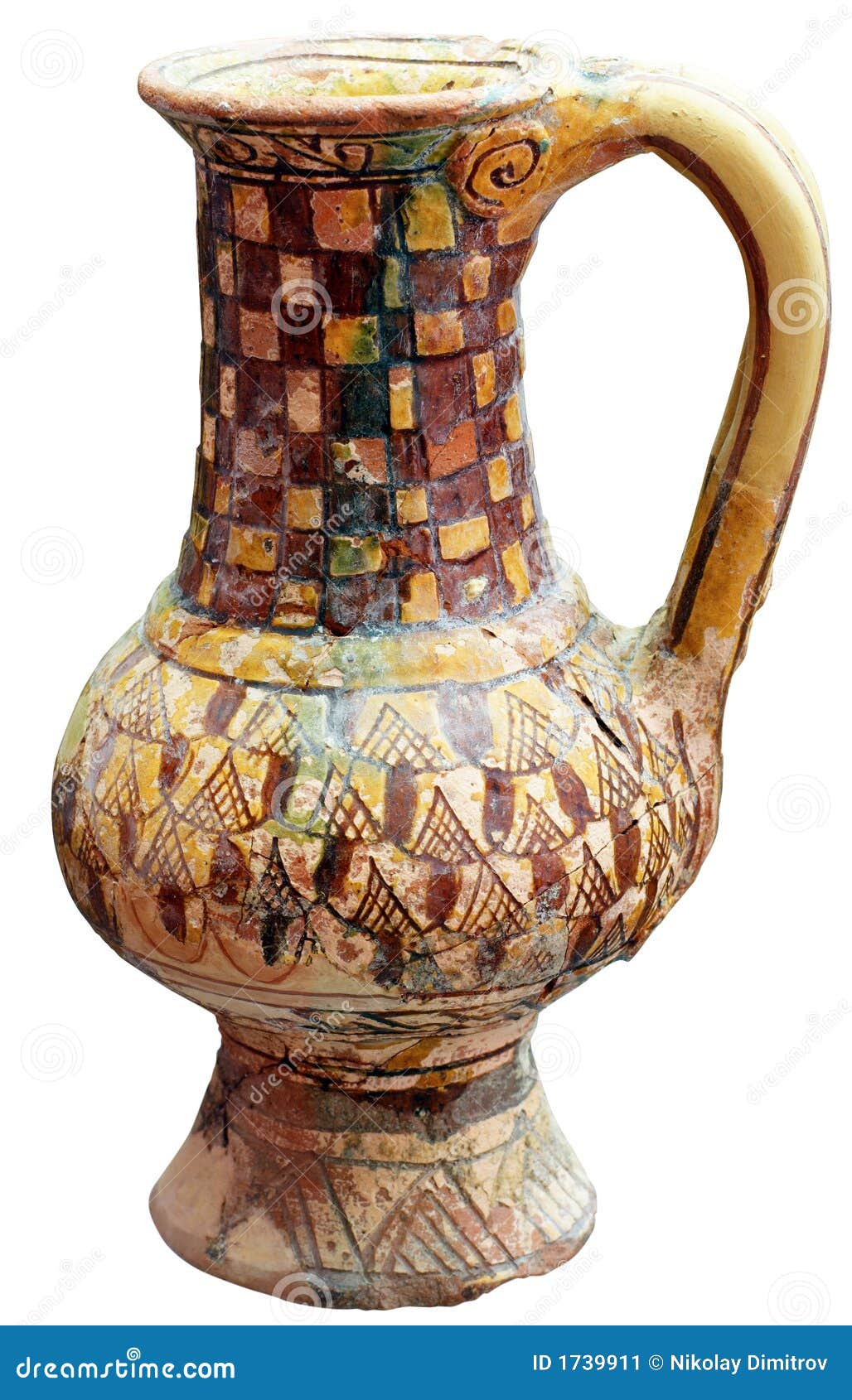 Ancient pottery stock image. Image of pitcher, pottery - 1739911