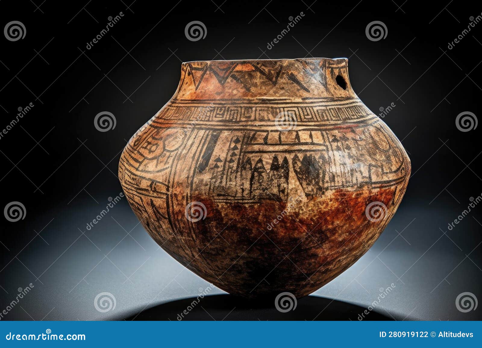 Ancient Pottery with Mysterious Inscriptions and Markings Stock ...