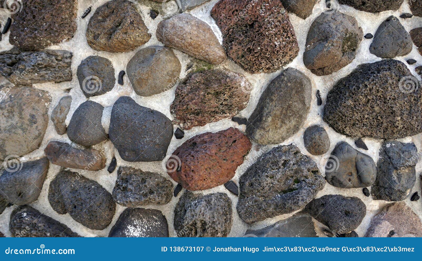 Ancient Prehispanic River Stone Wall Texture Background Stock Image ...