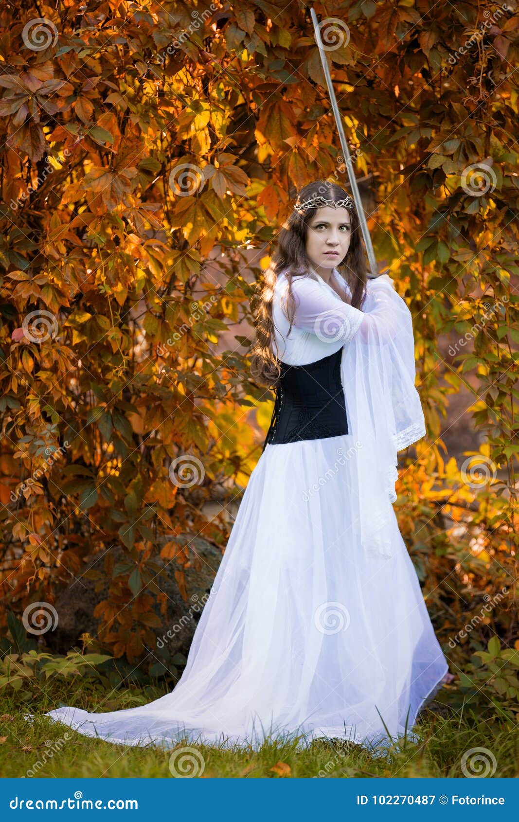 Ancient Princess with Sword Stock Image - Image of danger, female ...