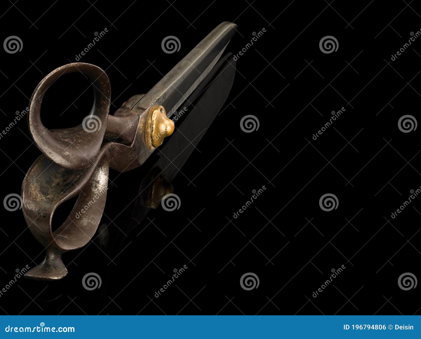 Ancient Professional Scissors for the Tailor and the Cutter Stock Photo ...