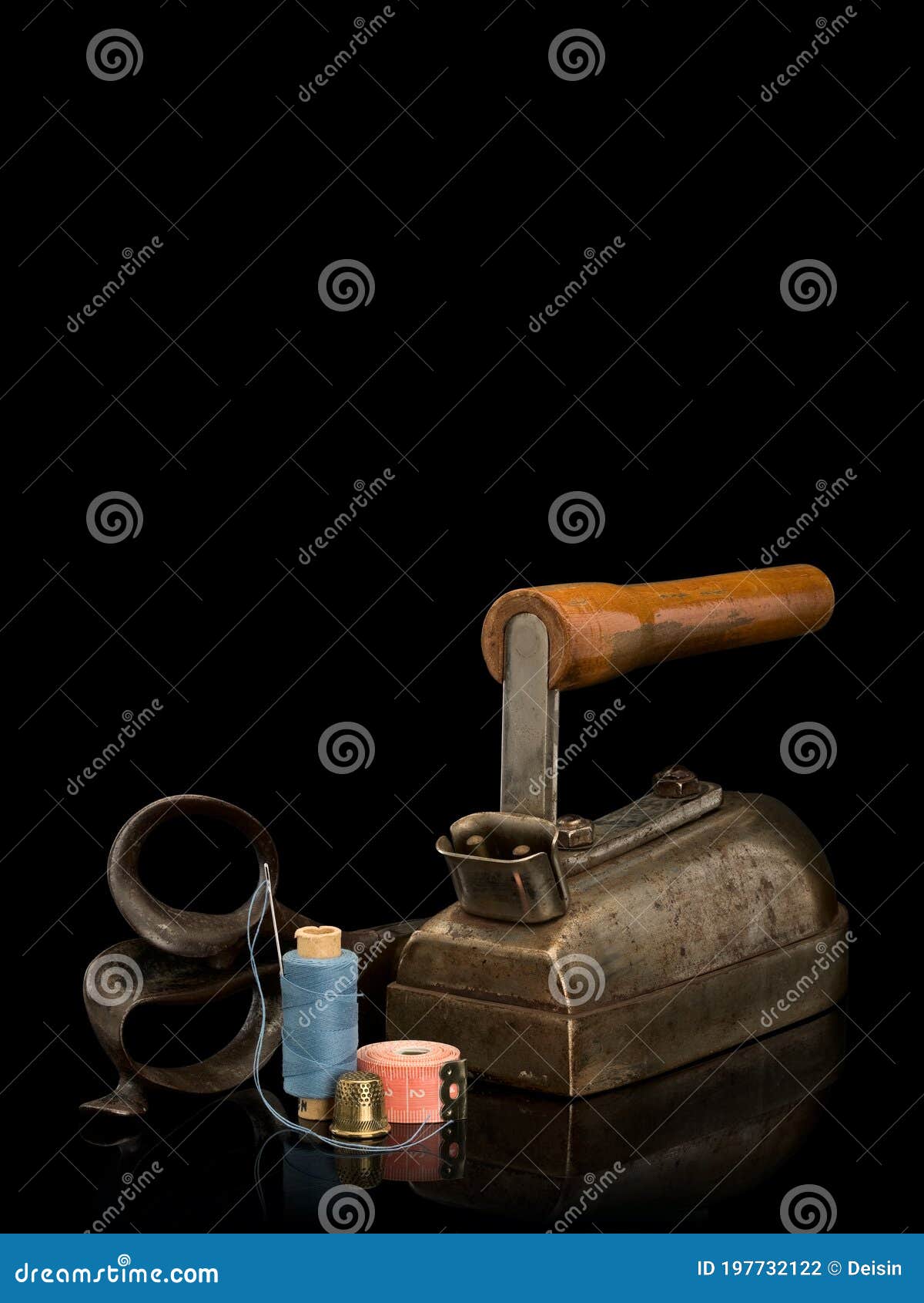 Ancient, Professional Tools of the Tailor Stock Photo - Image of iron ...