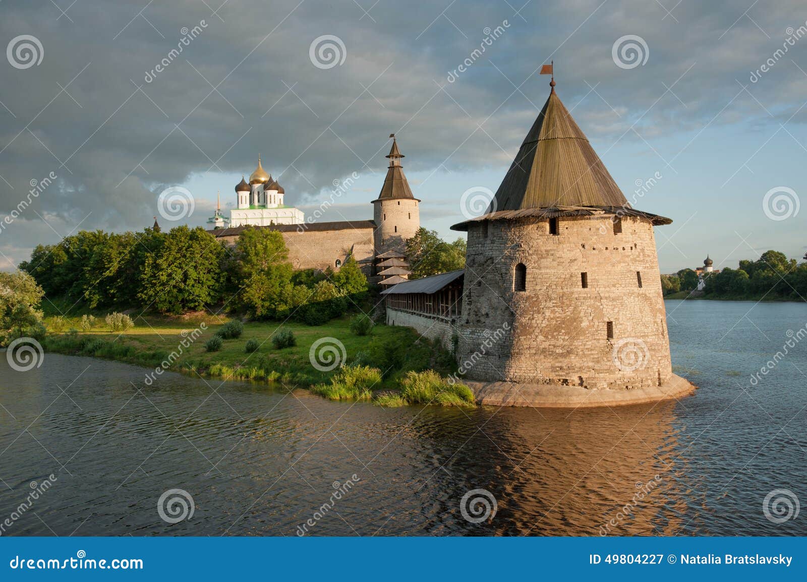 Ancient Pskov stock image. Image of federation, architecture - 49804227