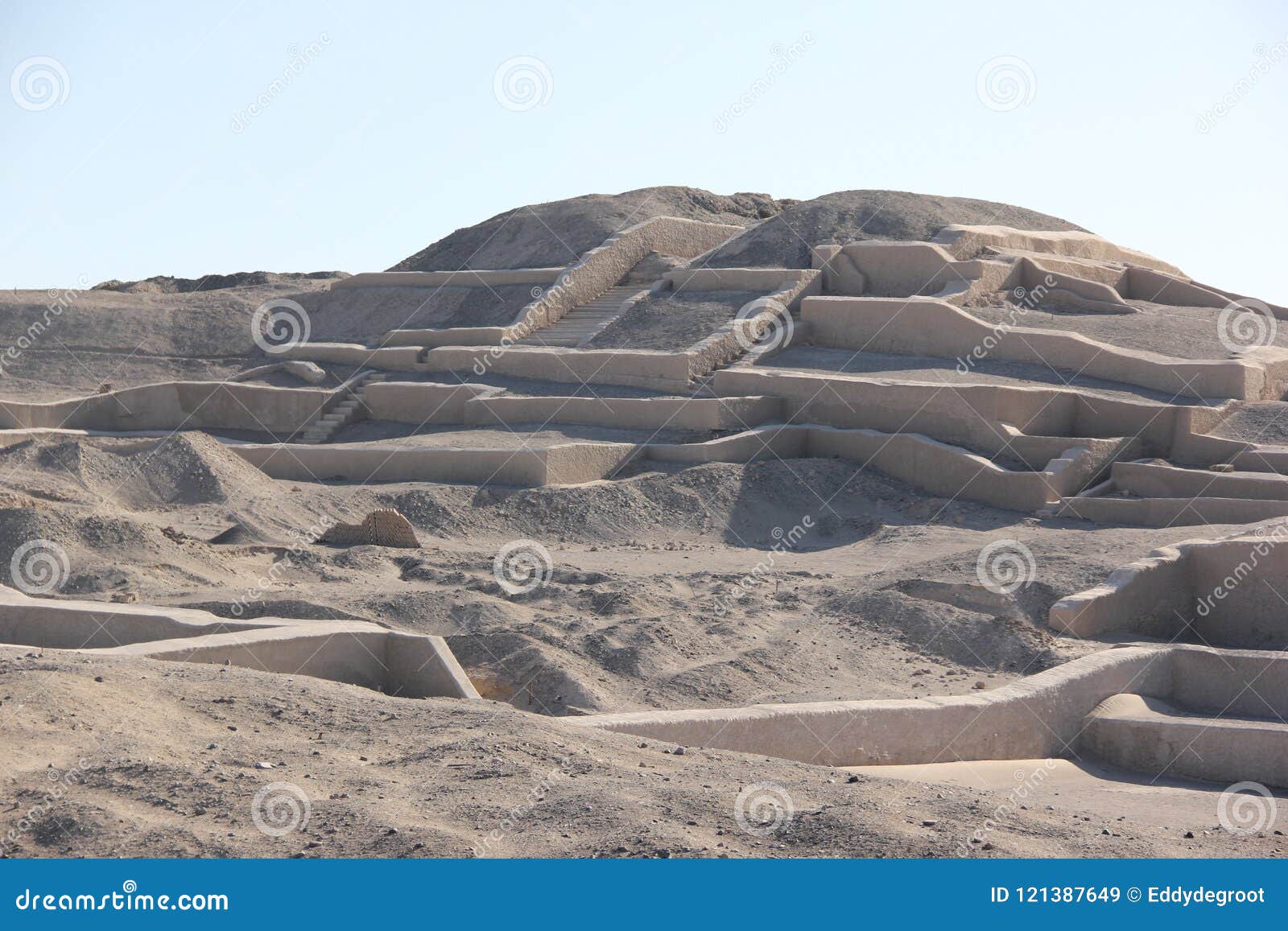 Pyramid At Cahuachi Archeological Site, The Main Ceremonial Center Of ...