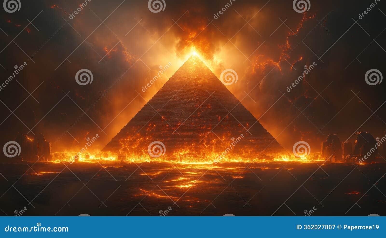 Ancient Pyramid Structure Amidst Lush Green Surroundings Creative AI ...