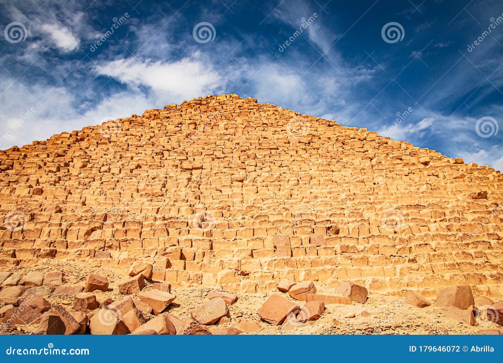 Ancient Pyramid of Mycerinus, Menkaur in Giza, Egypt Stock Photo ...