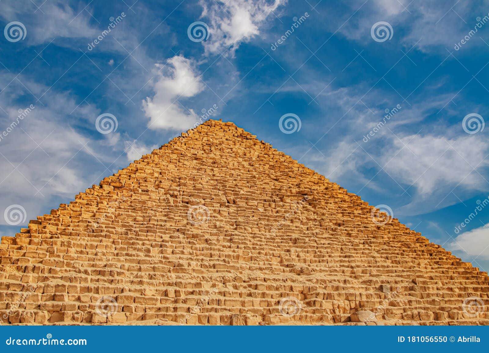 Ancient Pyramid of Mycerinus, Menkaur in Giza, Egypt Stock Photo ...