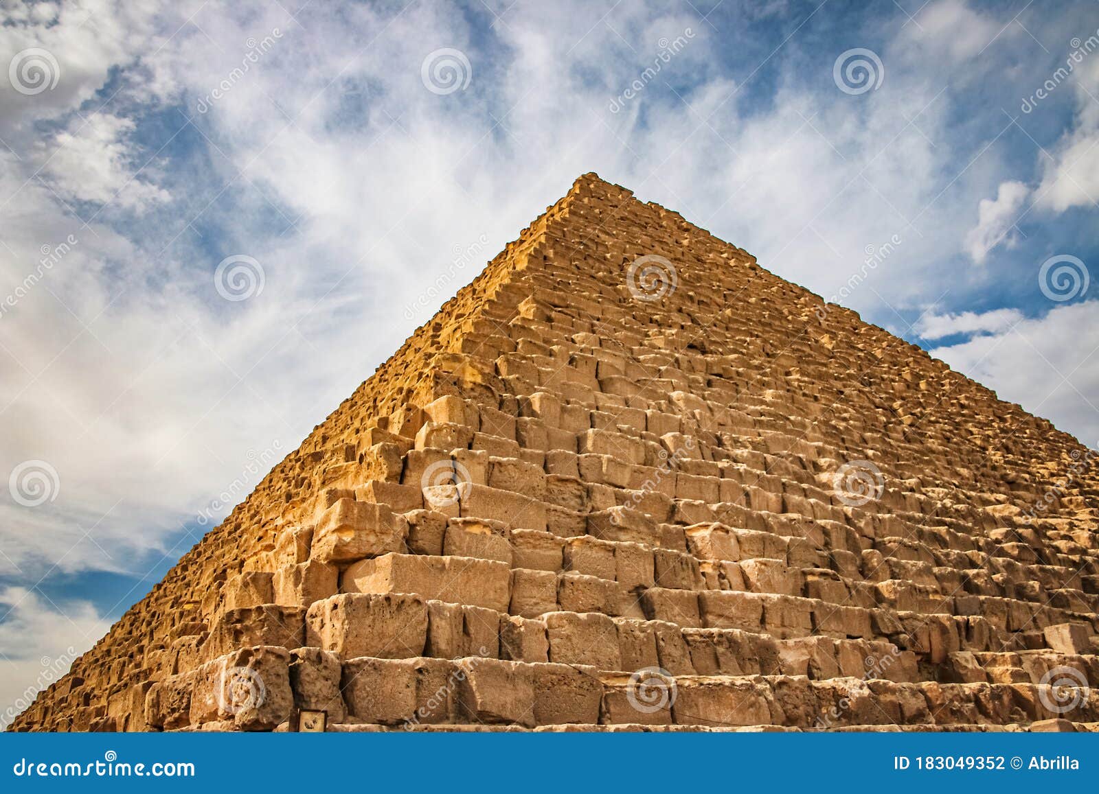 Ancient Pyramid of Mycerinus, Menkaur in Giza, Egypt Stock Photo ...