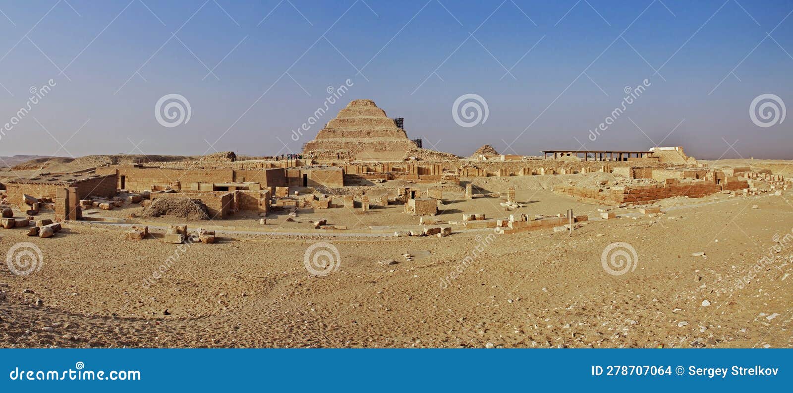 Ancient Pyramid of Sakkara in the Desert of Egypt, Africa Stock Photo ...
