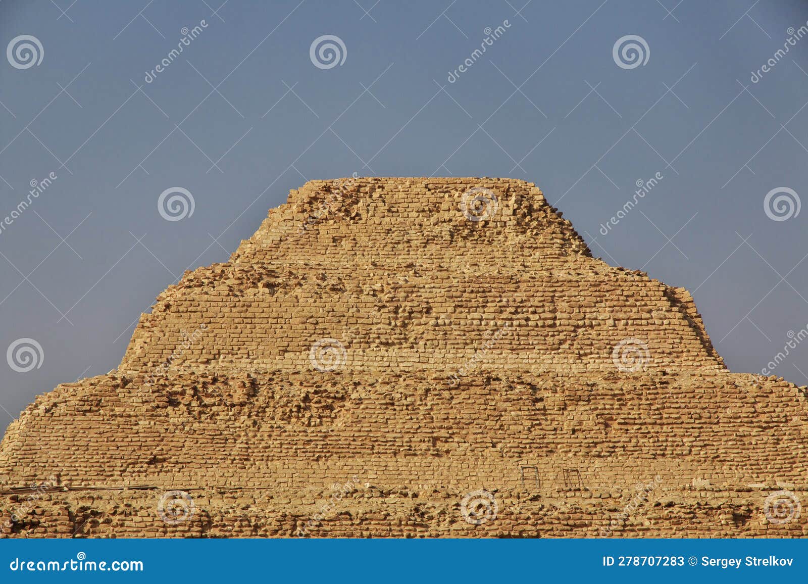 Ancient Pyramid of Sakkara in the Desert of Egypt, Africa Stock Image ...