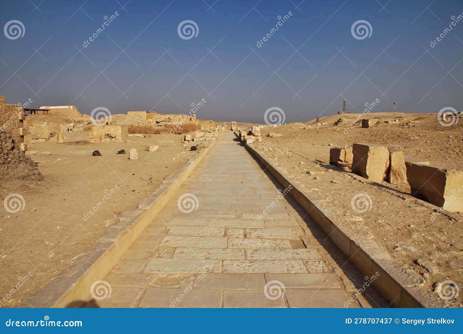 Ancient Pyramid of Sakkara in the Desert of Egypt, Africa Stock Image ...
