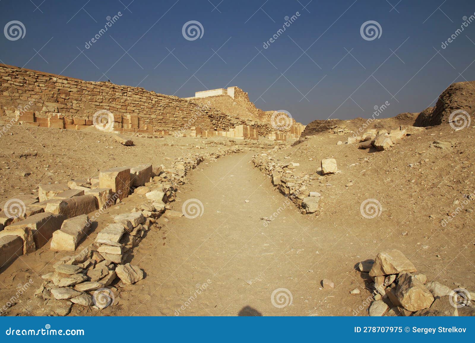 Ancient Pyramid of Sakkara in the Desert of Egypt, Africa Stock Image ...