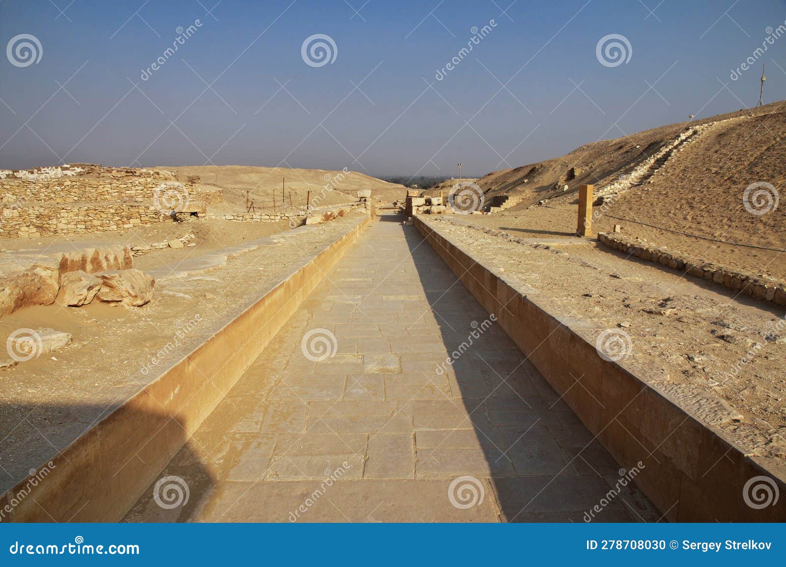 Ancient Pyramid of Sakkara in the Desert of Egypt, Africa Stock Photo ...
