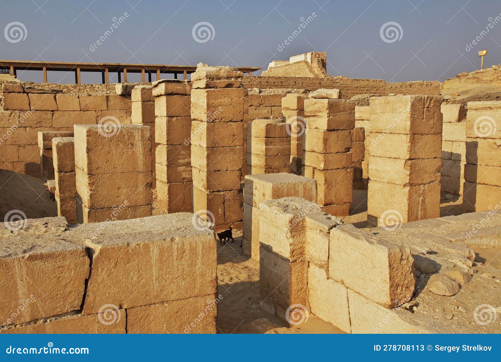 Ancient Pyramid of Sakkara in the Desert of Egypt, Africa Stock Image ...