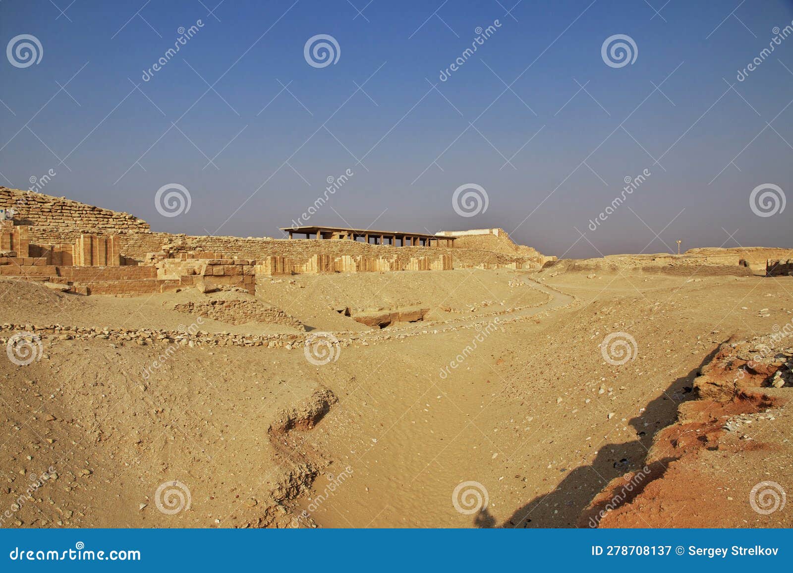 Ancient Pyramid of Sakkara in the Desert of Egypt, Africa Stock Image ...