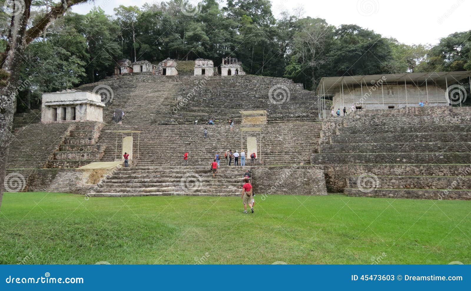 Ancient Pyramids in Bonampak, Mexico Editorial Stock Photo - Image of ...