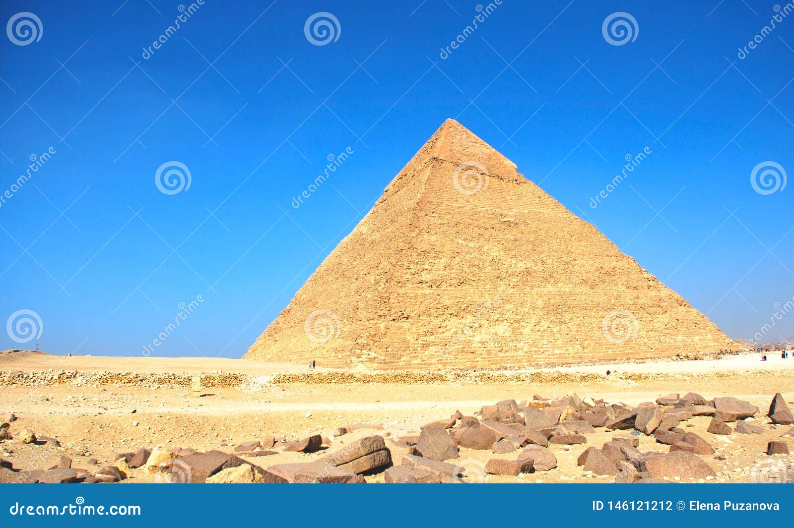 Ancient Pyramids of Giza Near Cairo Egypt Stock Photo - Image of sand ...