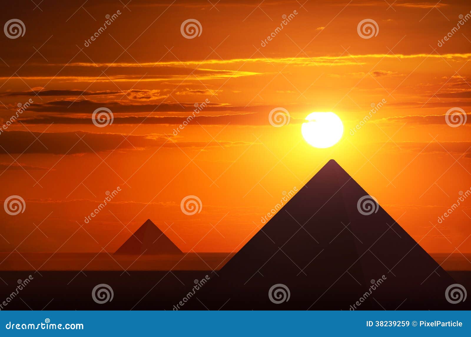 Ancient pyramids in sunset stock image. Image of dawn - 38239259