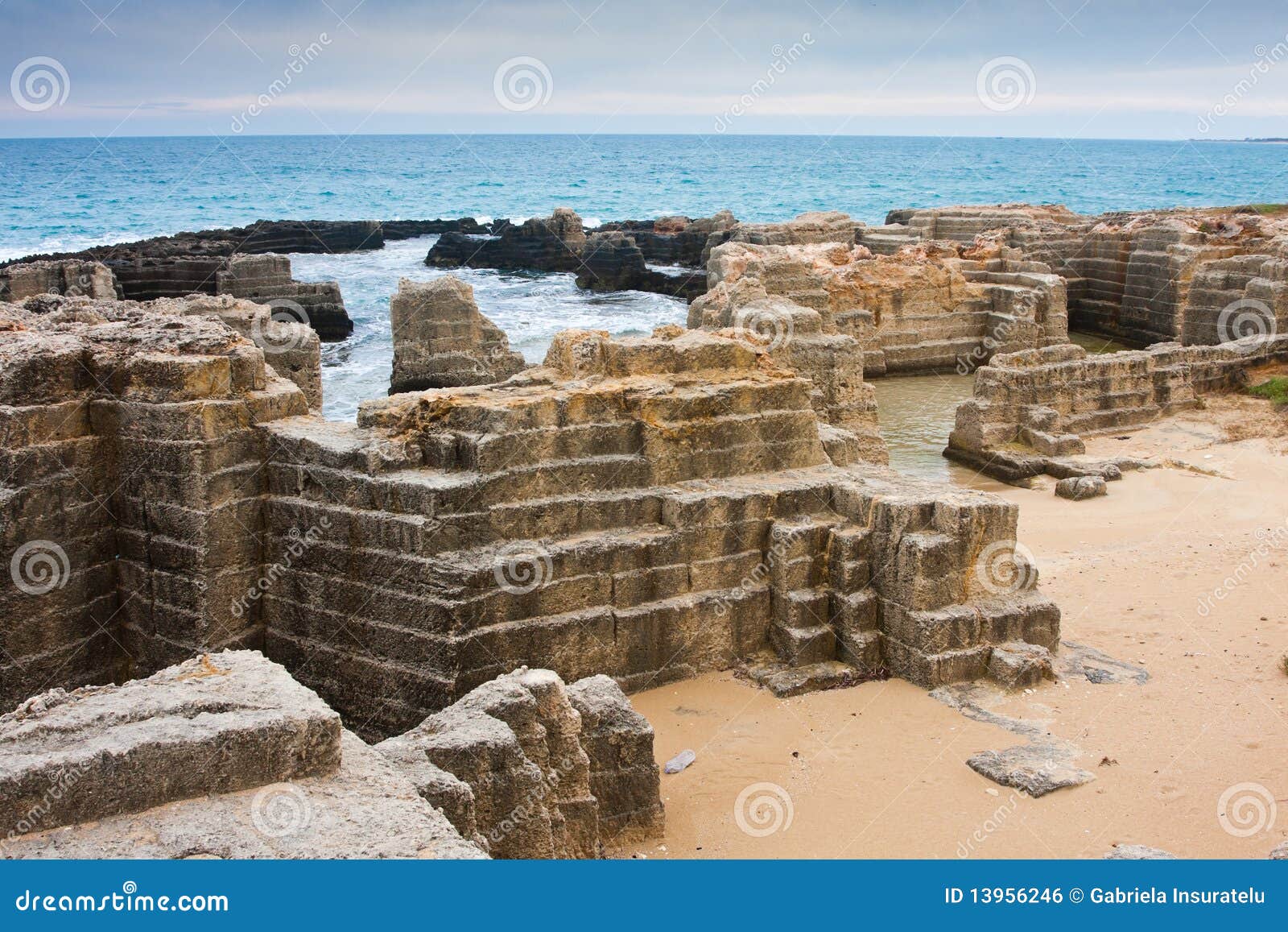 Ancient Quarry at Torre Egnatia Stock Photo - Image of scenic ...
