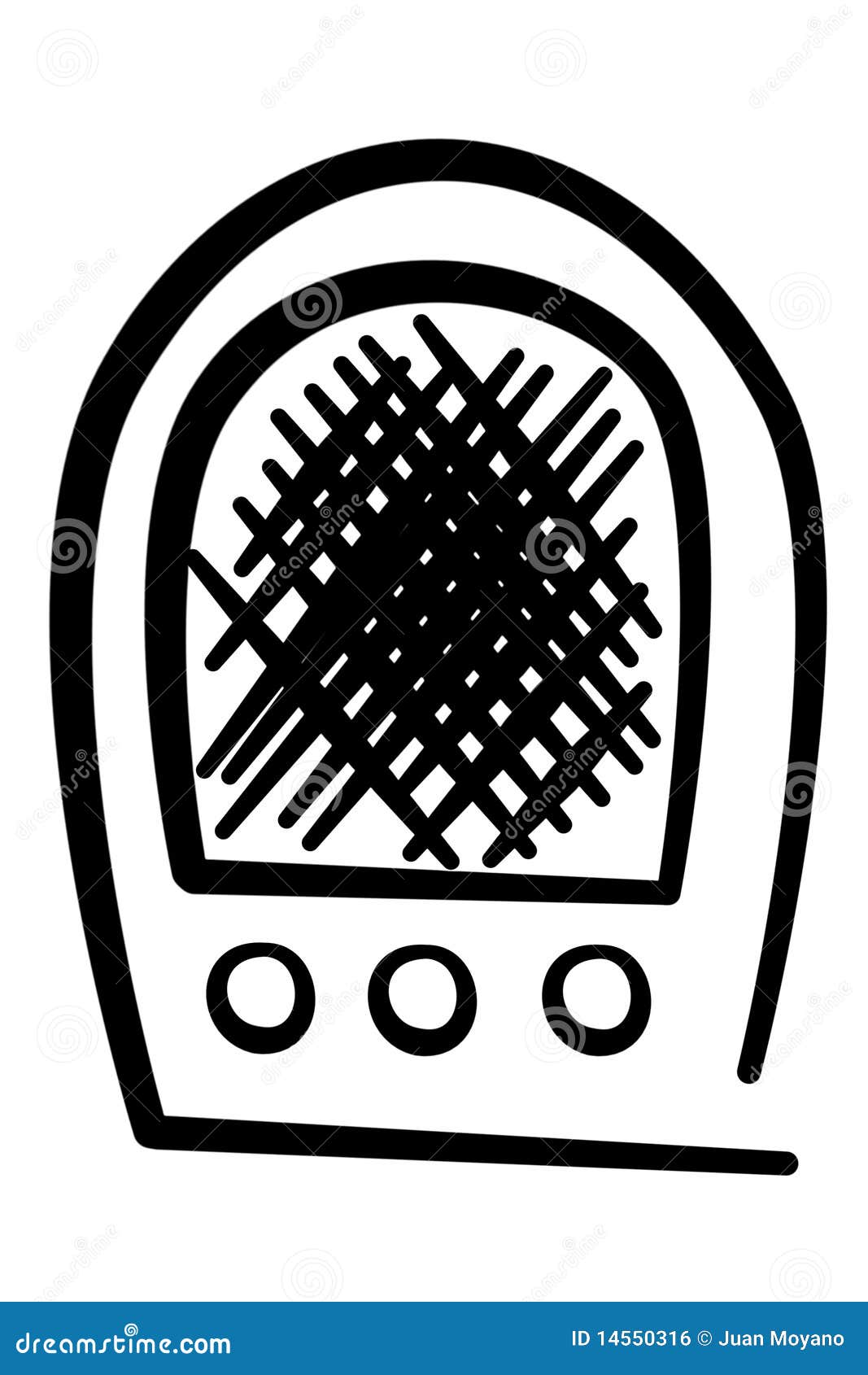Ancient radio stock illustration. Illustration of painting - 14550316